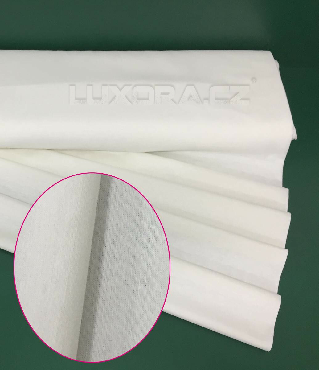 Bílá Uni látka | LUXORA.cz